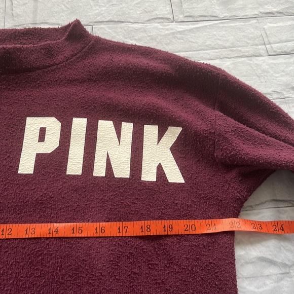 PINK Victoria's Secret | Sweaters | Love Pink Victorias Secret Burgundy ...